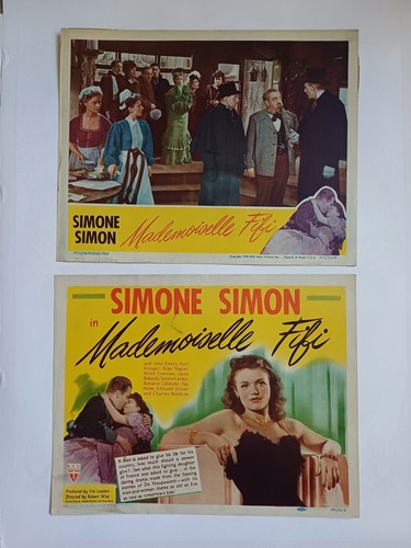 Simone Simon Mademoiselle Fifi (1944) Elisabeth Rousset - 2 Original ...