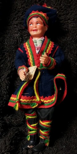 Vintage ~ Norwegian/ Norway Lapp Doll ~ Traditional Outfit Excellent ...