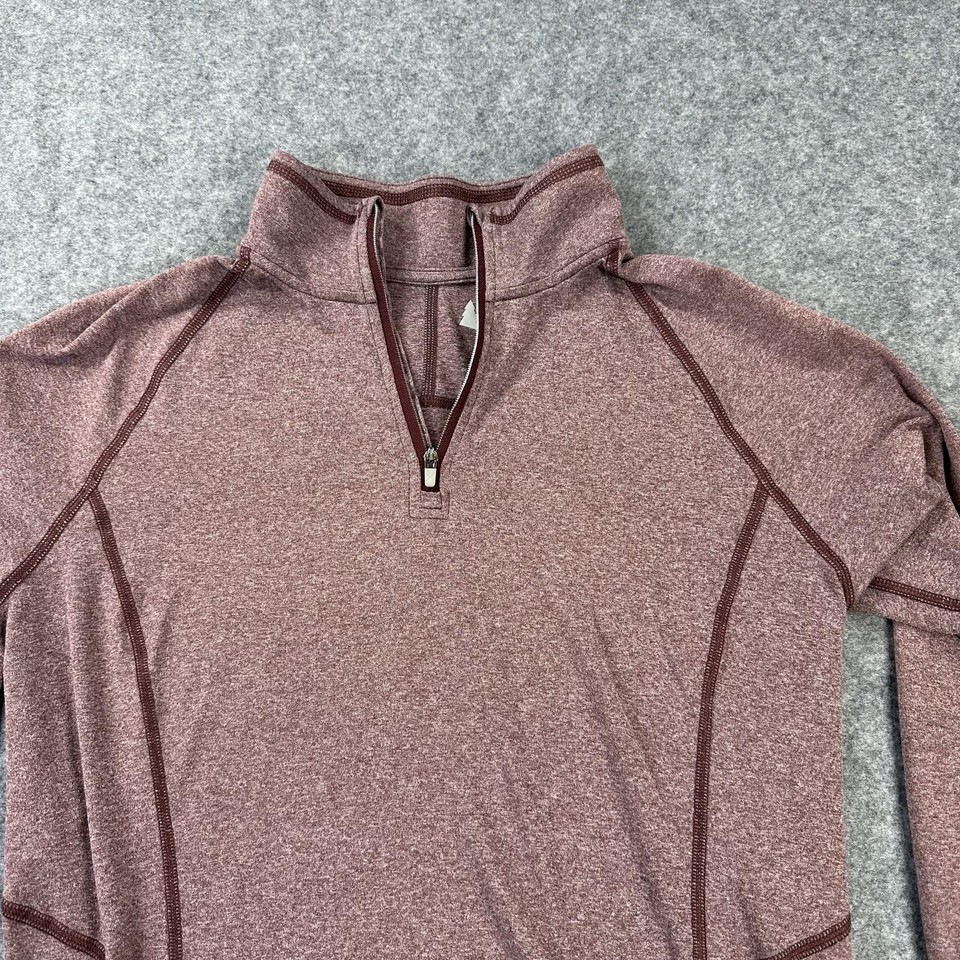 REI Co-op Pullover Womens Medium Purple Heather Quarter Zip Base Layer ...