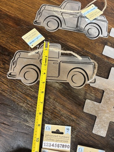 LOT OF 31 assorted Crafter's Square galvanized Metal Tags Crafts Kraft ...