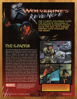 2003 X2 Wolverine's Revenge PS2 Xbox Gamecube GBA Print Ad/Poster Promo ...