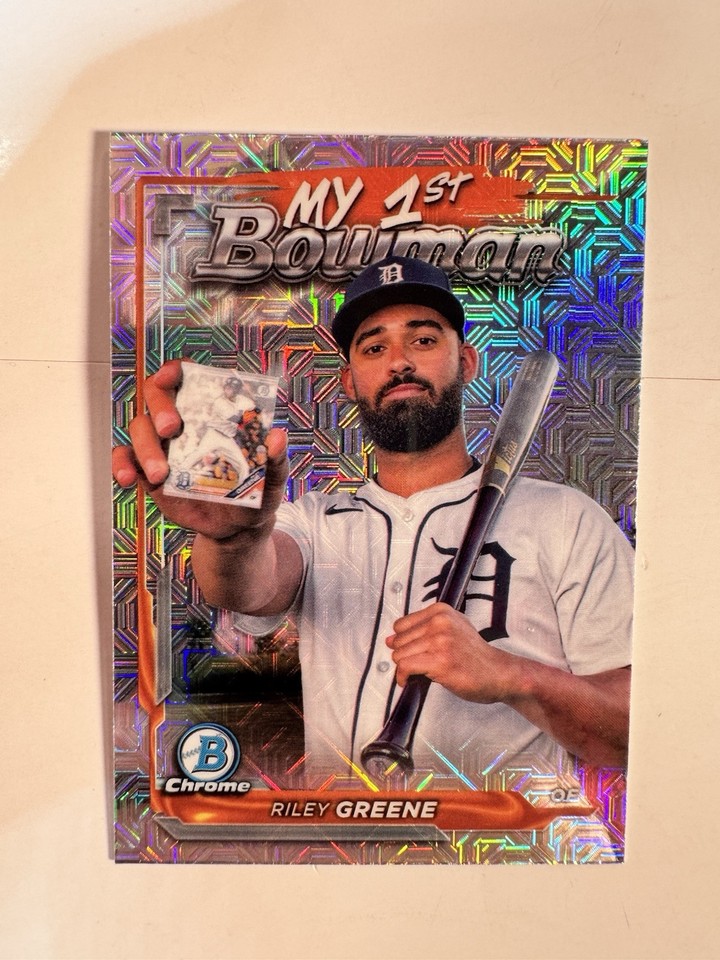 2024 Bowman Chrome Riley Greene My 1st Bowman Mojo Refractor SP M1B-20 ...