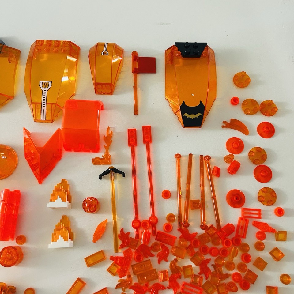 LEGO Lot Translucent Neon Orange Bricks Trans Flame Torch Space ...