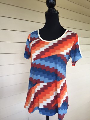 Lularoe Geometric Print Classic Style Top Size Small | eBay
