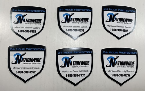 Sticker Decal Home Window Vinyl Nationwide Security Alarm Monitoring ...