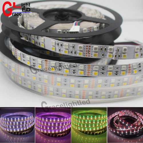 5M Double Row 5050 SMD 600 RGBW RGBWW RGB White Flex LED Strip light ...