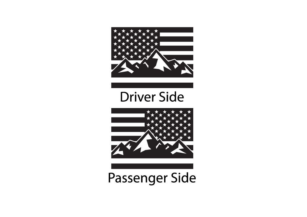Mountain USA Flag Decals Fits 2019-2024 Subaru Forester Side Windows ...
