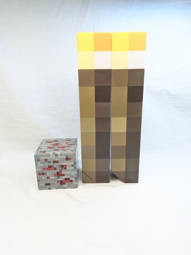 Minecraft Light-Up 11" Wall Torch Night Light ThinkGeek Tested ...