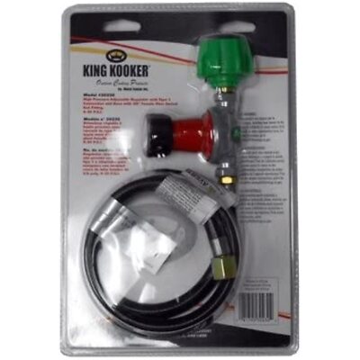 King Kooker 30230 Regulator with Hose, 30 PSI, 3/8-In. Female Flare x ...