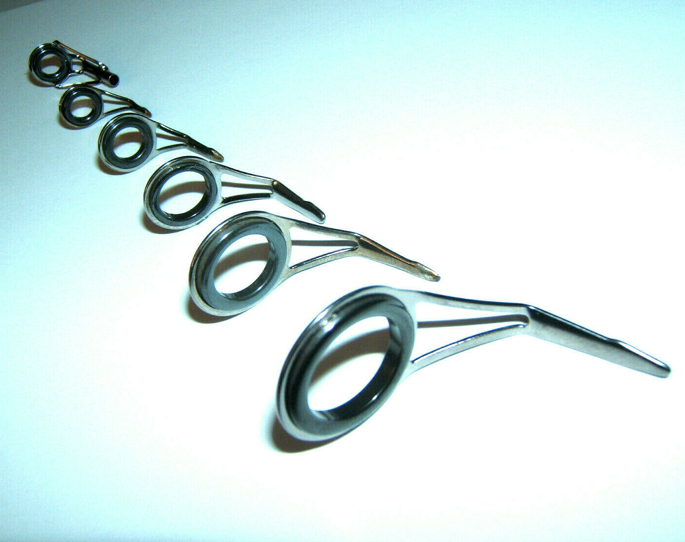 ROD SET OF 6 FISHING SPINNING CARP TELESCOPIC REPAIR ROD EYE EYELET ...