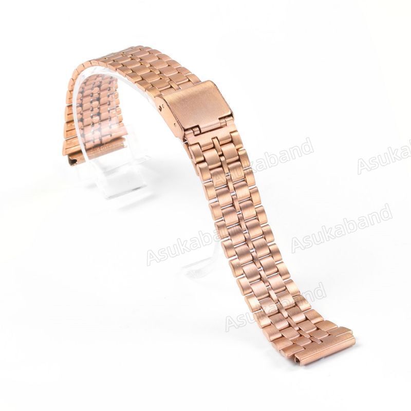 Vintage Classic Watch Band for Casio A158 A168 Silver Block Gold Steel ...