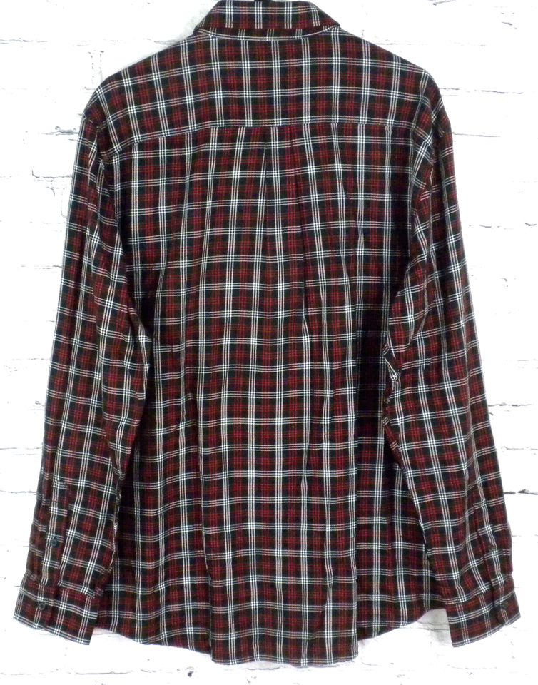 Chaps Men's Lead Table Black & Red Plaid Button-down Shirt Size XL | eBay