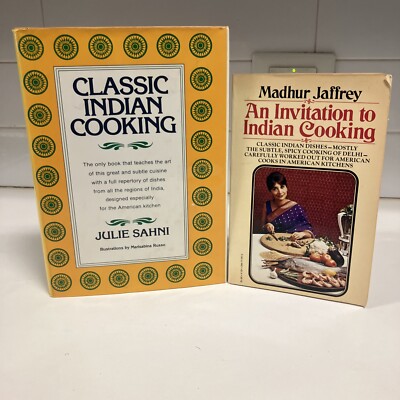 Lot Of 2 Indian Cuisine Cookbook Recipes Seasonings Vegetarian Madhur ...