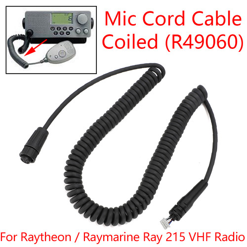 Microphone Mic Cord Cable Coiled R49060 For Raytheon Raymarine Ray 215 VHF Radio | eBay