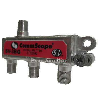 3 way COAX VIDEO RG 6 CABLE TV INTERNET SPLITTER CHARTER TIME WARNER ...