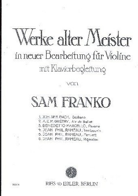 SAM FRANKO, Tambourin de Rameau pour Violon et Piano | eBay