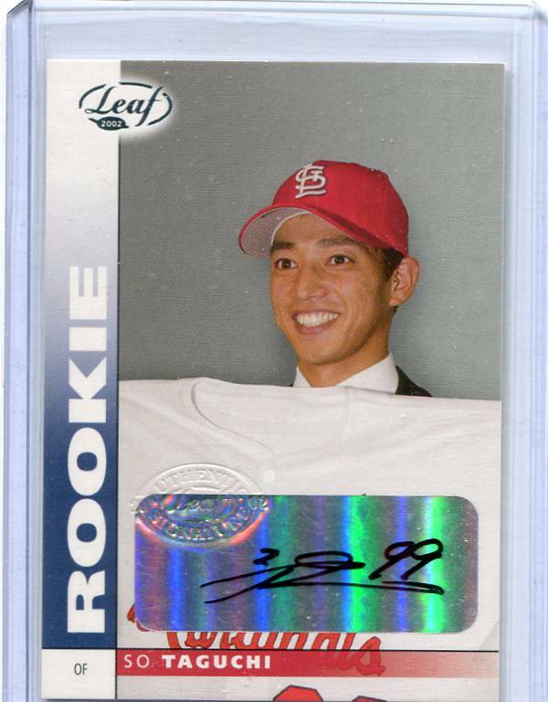 2002 Leaf - SO TAGUCHI - Autograph Rookie #201 - CARDINALS #d 06/50 | eBay