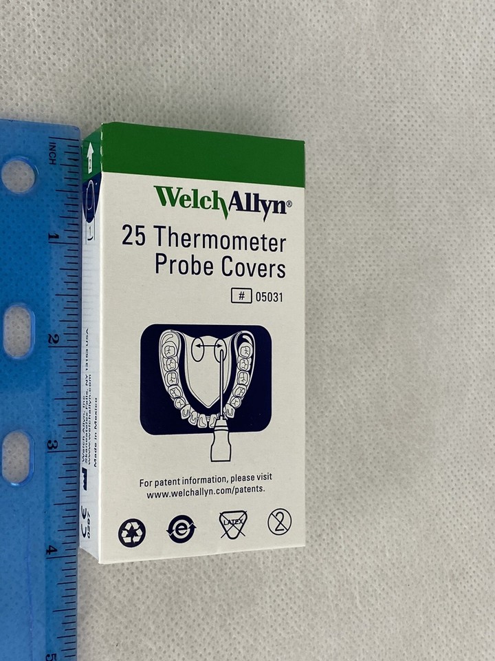 Welch Allyn REF 05031 Thermometer Probe Covers Box Of 25 Probe Covers ...