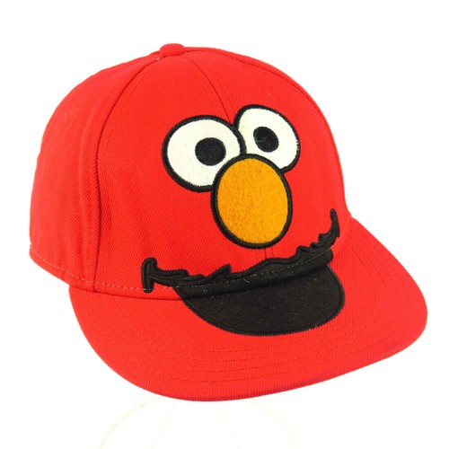 Sesame Street Elmo Embroidered Face Hat Cap Fitted Cap S Small Red Wool ...