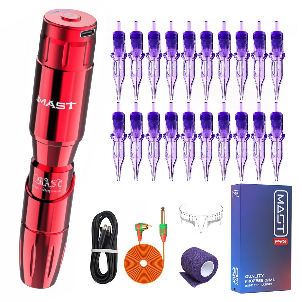 Mast Tour Wireless Rotary Tattoo Pen Machine Battery Power Permanent ...