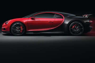 Red and black Bugatti, Chiron, HD car, super car, side view Poster | eBay