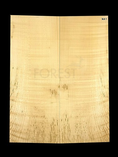Guitar Book Matched Drop Top Curly/Flamed Maple 3A Stock 483 Unique Top ...