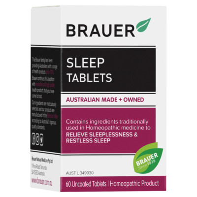 Brauer Sleep 60 Tablets Natural Relief of Sleeplessness & Insomnia ...