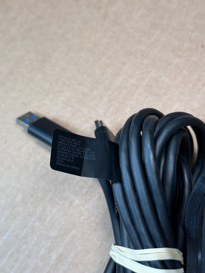 Oculus Rift C4-A HM-A VR Virtual Reality Headset Black with Cable Works ...