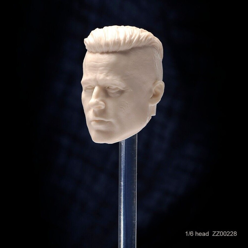 1:6 Brad Pitt Fight Club Unpainted Head Sculpt Carved For 12" Male ...