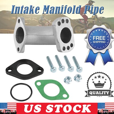 26mm Manifold Intake Inlet Pipe For 110cc 125cc 140cc Dirt Pit Bike ATV ...