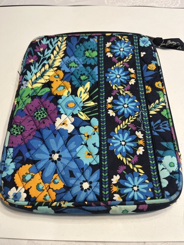 Quilted 100% Cotton Blue Floral Zipped Tablet Cover Carrier Case | eBay