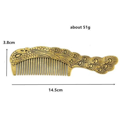 Peacock Copper Comb Home Dressing Table Decoration Vintage Pure Brass ...