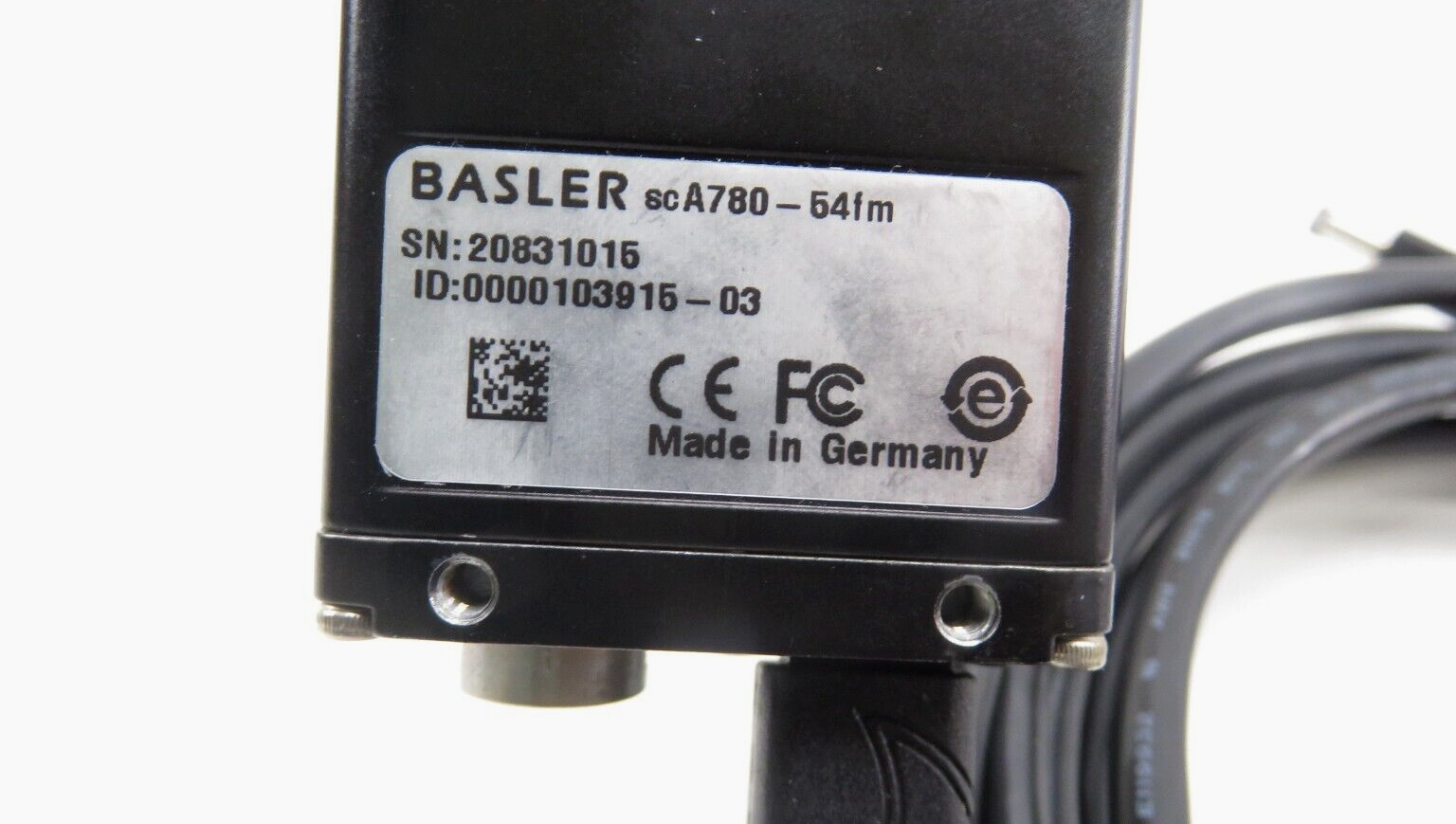 Basler scA780-54fm Industrial Camera w/ Cable & Lens | eBay