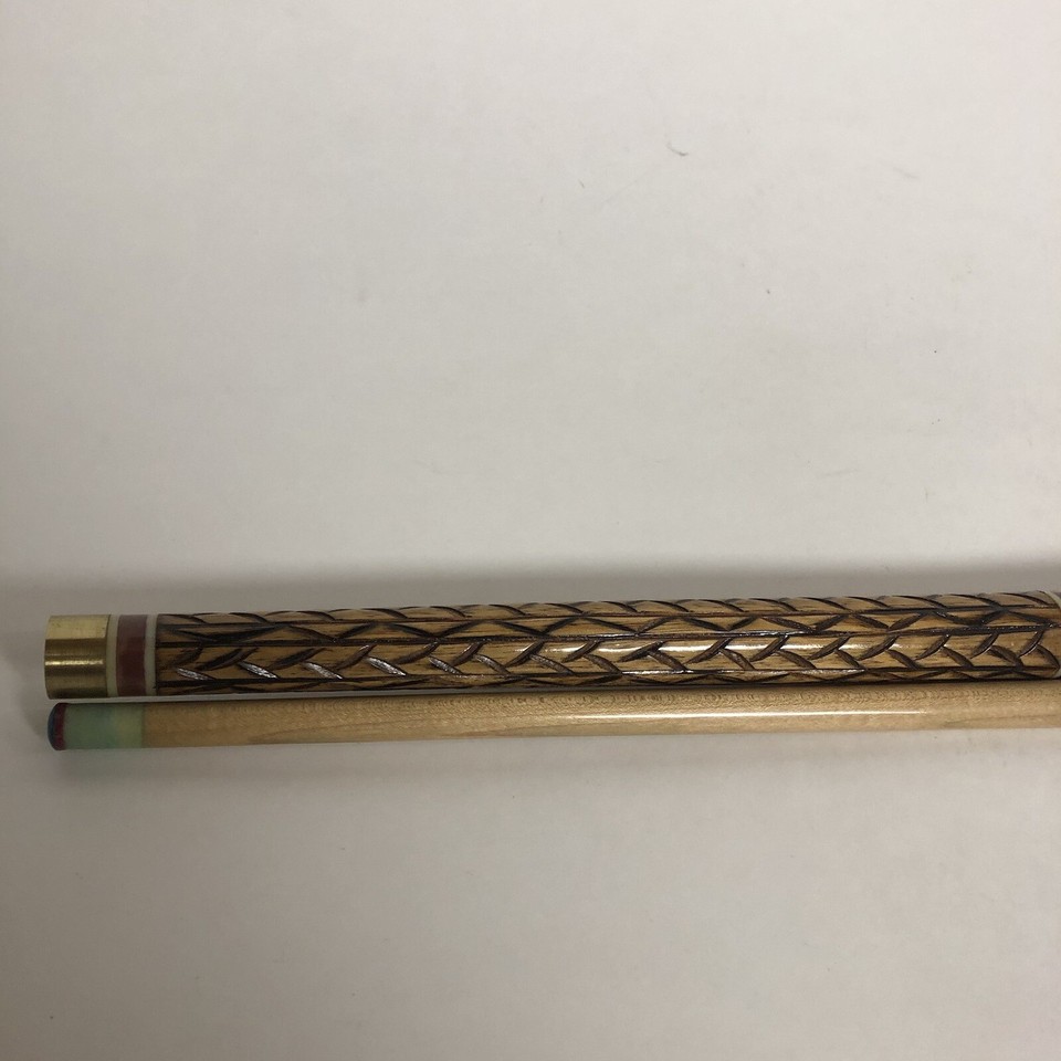 Vintage Unbranded 2-piece Screw In Carved Wood Pool Cue Stick | eBay