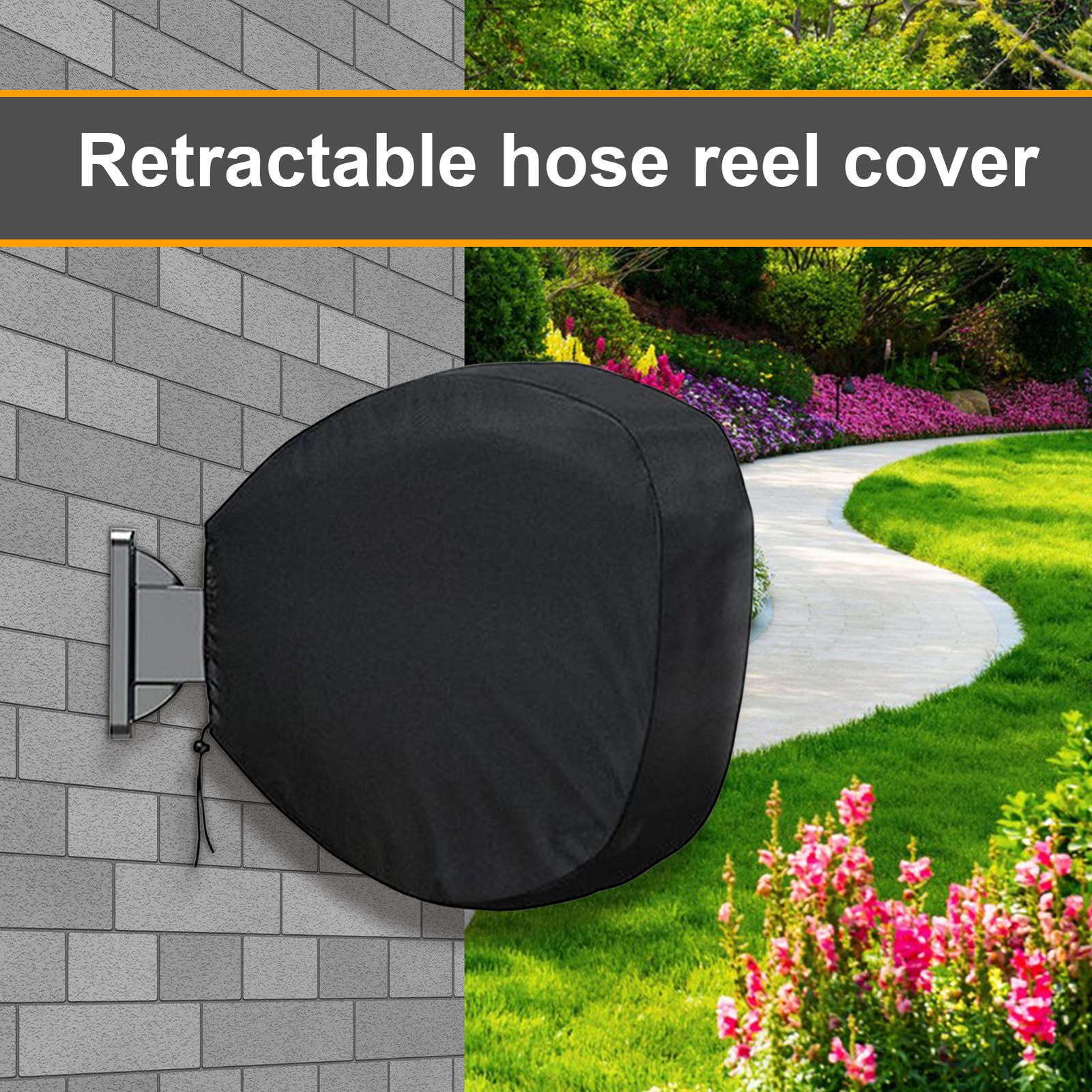 Hose Reel Cover Retractable Garden Wall Mounted Hose Storage Bib ...