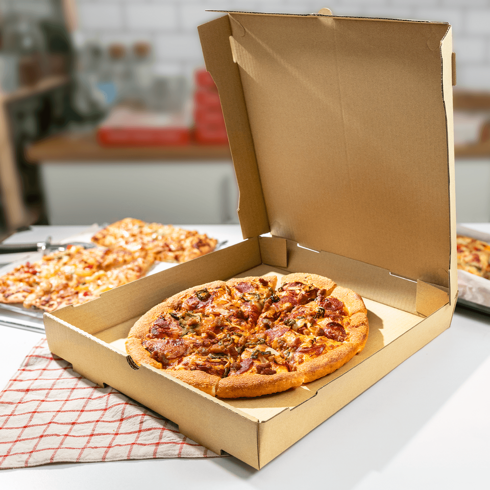 Karat Corrugated Pizza Box, 14''x14''x2'', Kraft - 50 pcs, FP-PBF14K | eBay