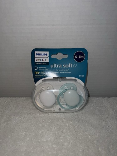 Philips Avent Infant Ultra Soft Flex Fit 2pk Baby Pacifier Binky Blue 0 ...