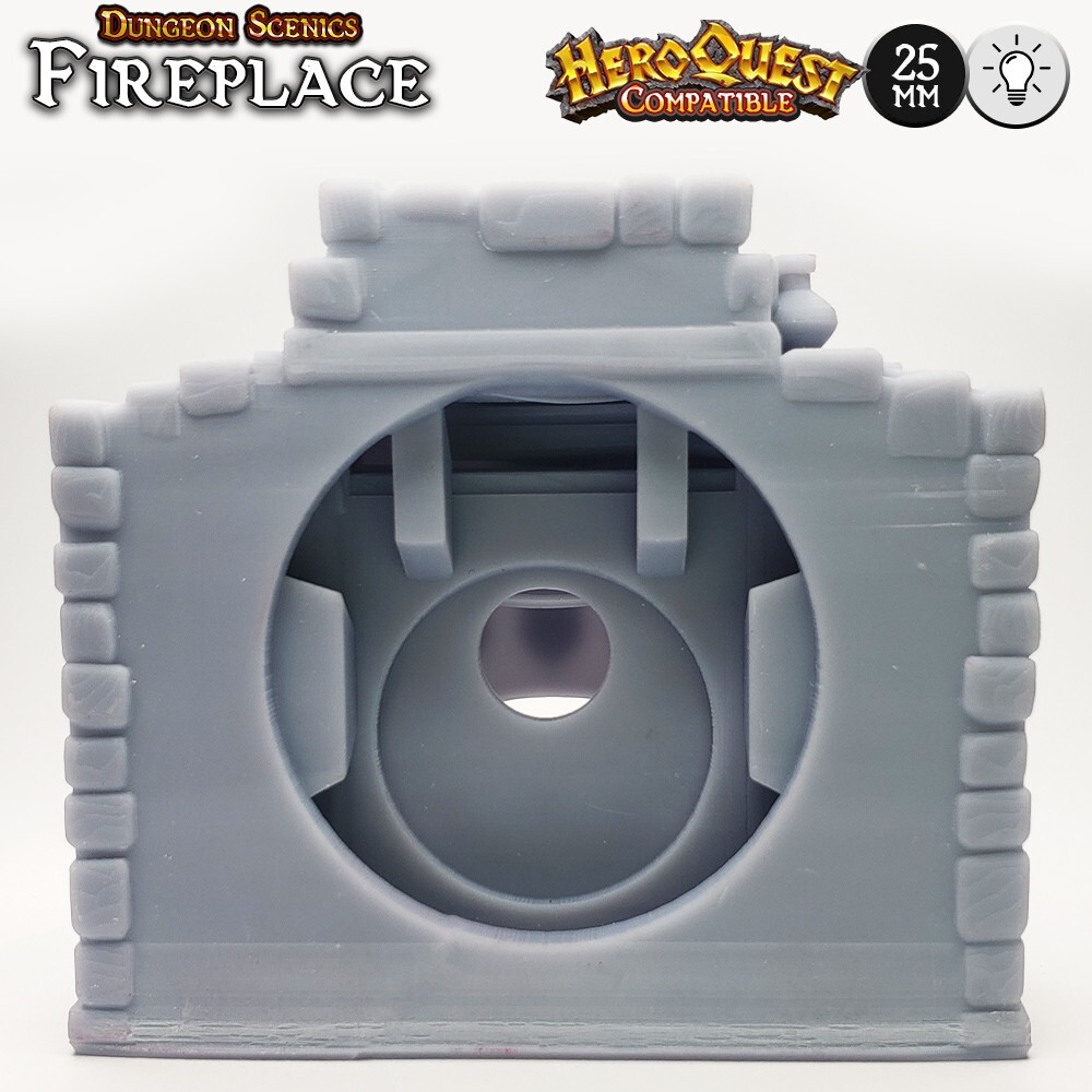 25mm D&D LED Fireplace HeroQuest Compatible HD Dungeon Terrain ...