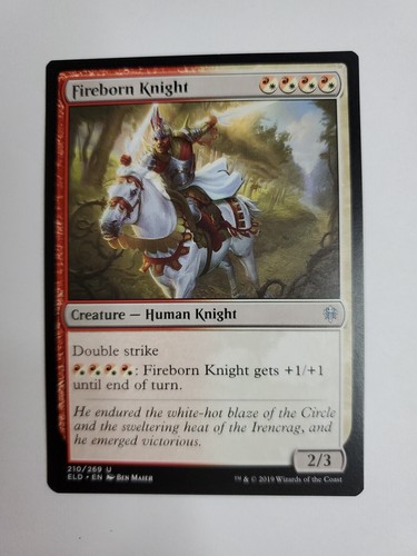 MTG Magic The Gathering Card Fireborn Knight Creature Human Knight Red ...