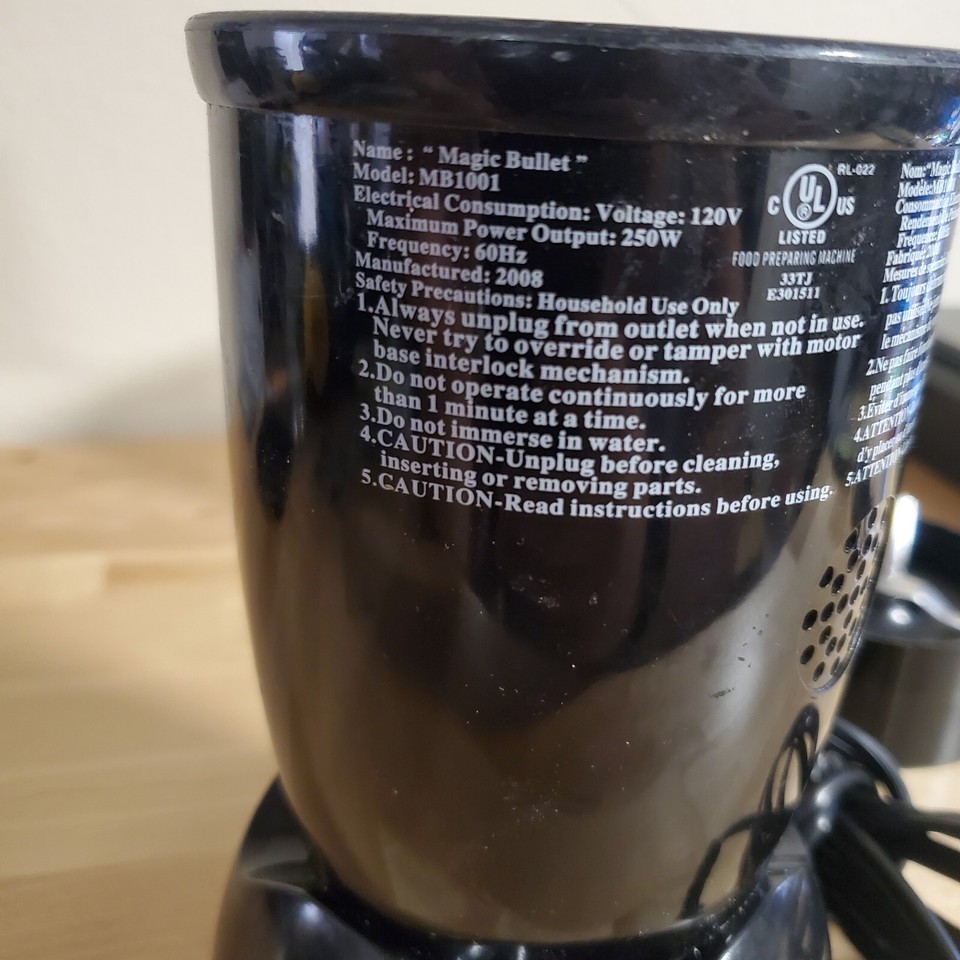 Magic Bullet Black Single Shot + Model MB1001 | eBay