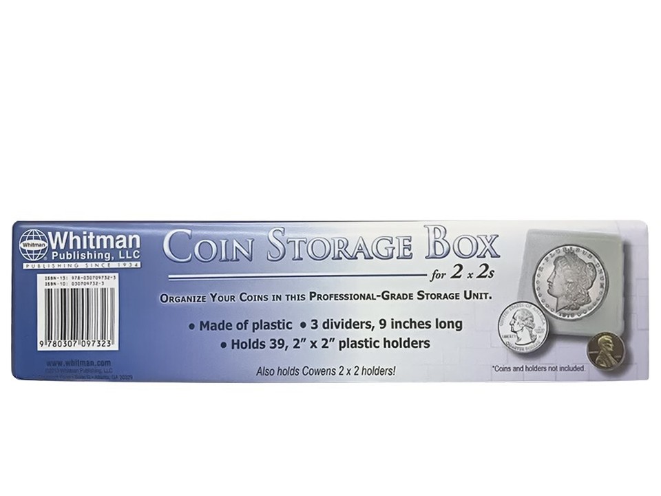 10 Plastic 2x2 Coin Boxes For Flips / Snaplocks Safe Storage 9" Blue By ...