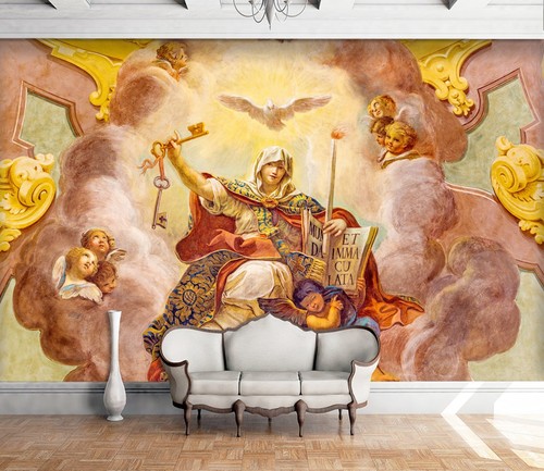 3D Angel Classroom Oil Painting 1 Wallpaper Mural Wall Print Decal ...