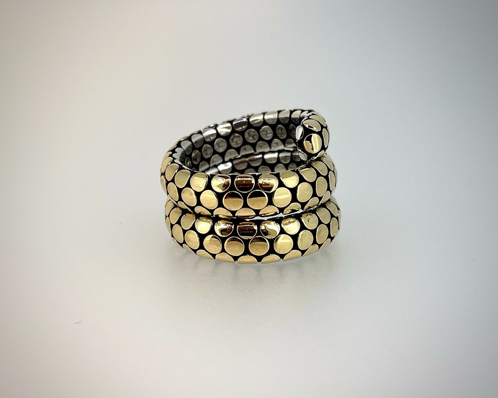 Vintage John Hardy Coiled Snake Dot Collection 18K Gold and Silver ...