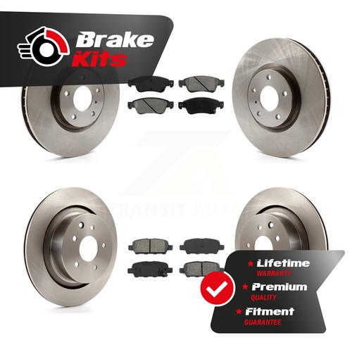 Front Rear Brake Rotors & Semi-Metallic Pad Kit For 2008-2013 INFINITI ...
