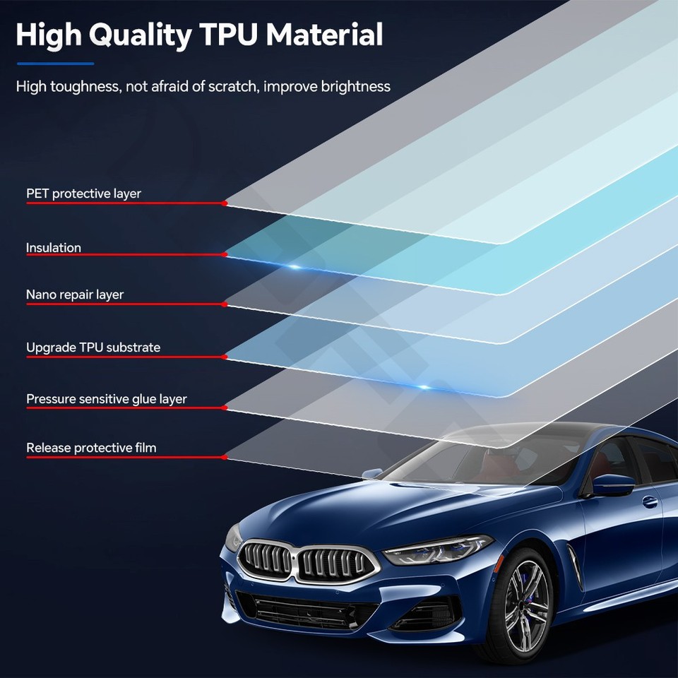 BMW 8 Series M850i 2019-2025 M840i Full Front Precut Paint Protection ...