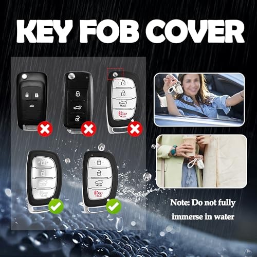 Bling Car Key Fob Cover Compatible with Hyundal,TPU Key Fob Case For ...