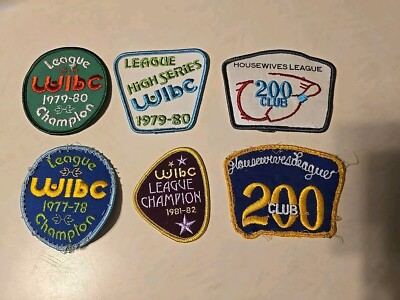 Lot of 6 Vintage Bowling Patches - 70's/80's - WIBC & 200 Club | eBay