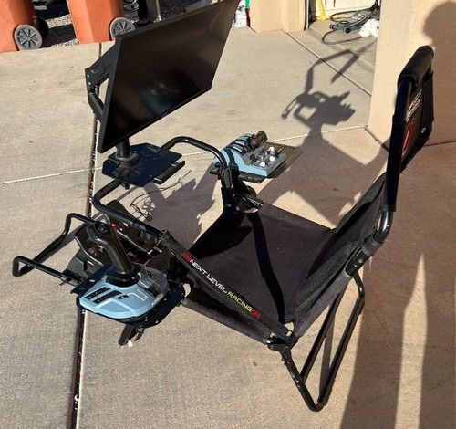 Flight Simulator Setup- TCA captain Pack - TFRP Pedals - Monitor | eBay