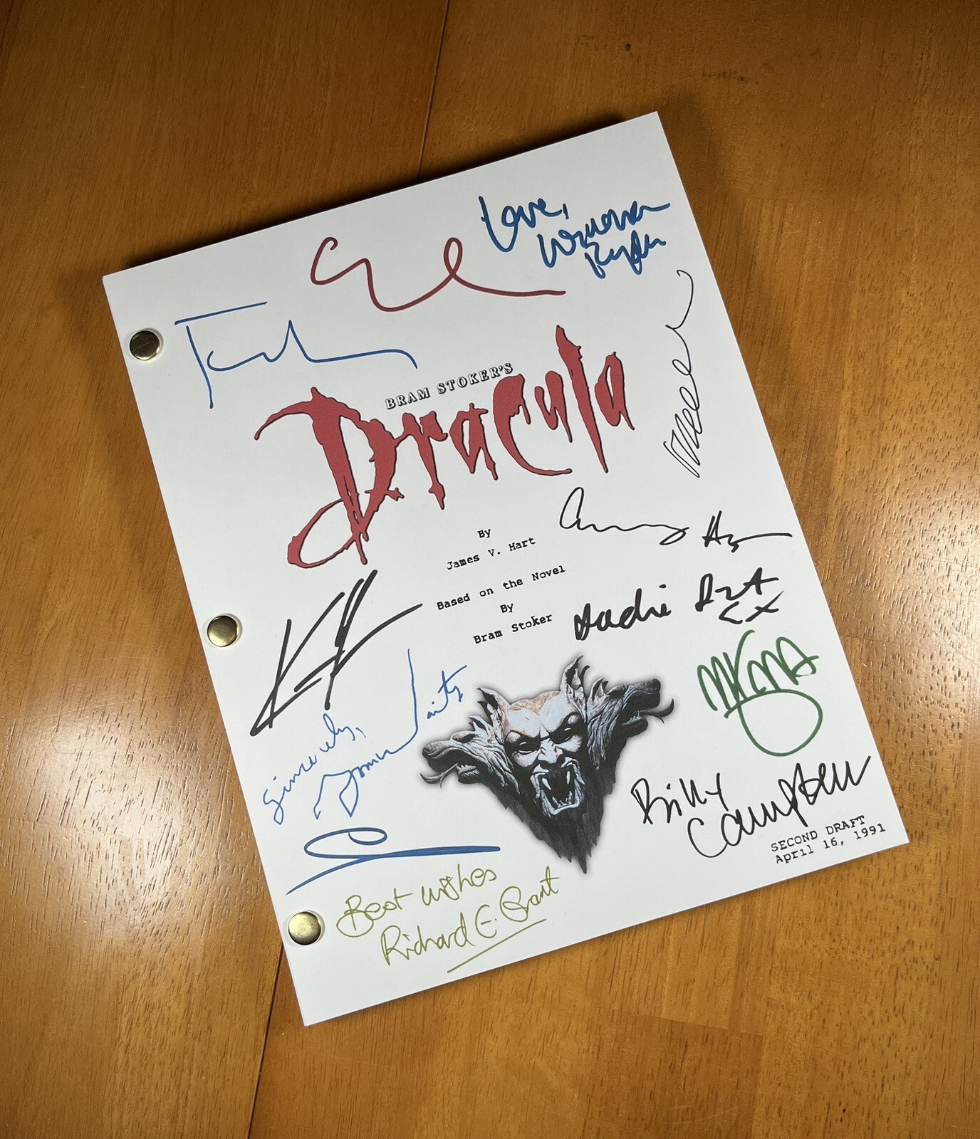 Bram Stoker's Dracula Script Signed- Autograph Reprints- Francis Ford ...