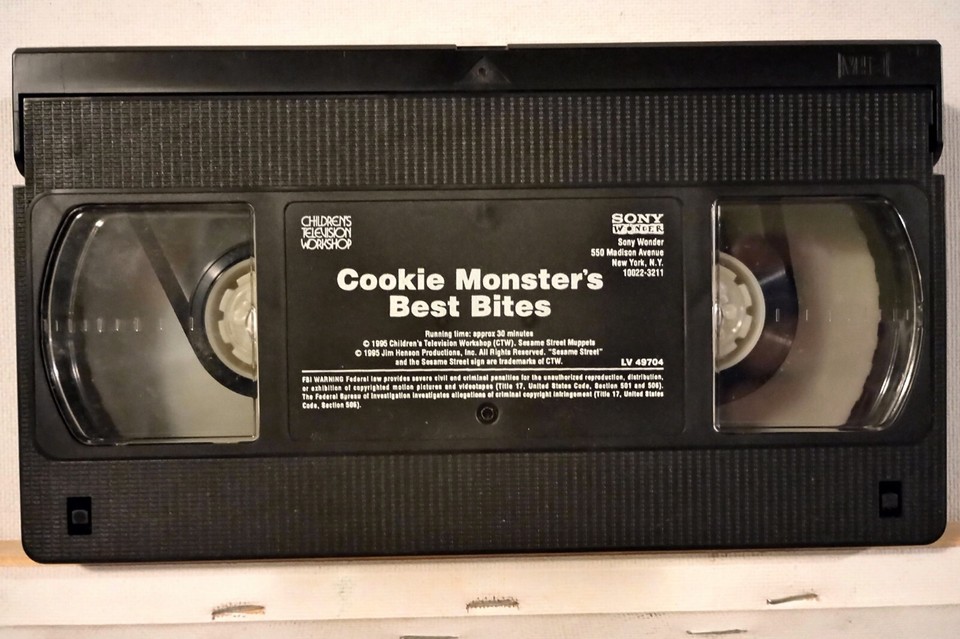 Sesame Street - Cookie Monster's Best Bites (VHS, 1995) TESTED/WORKS C ...
